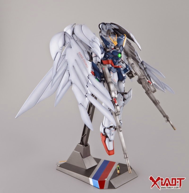GUNDAM GUY: MG 1/100 Wing Zero Custom - Painted Build w/ LED Display Stand