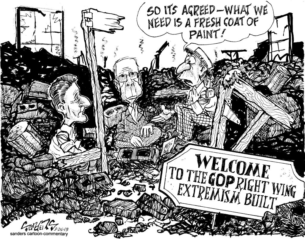 Sanders cartoon/commentary: The Republicans reveal their new plan
