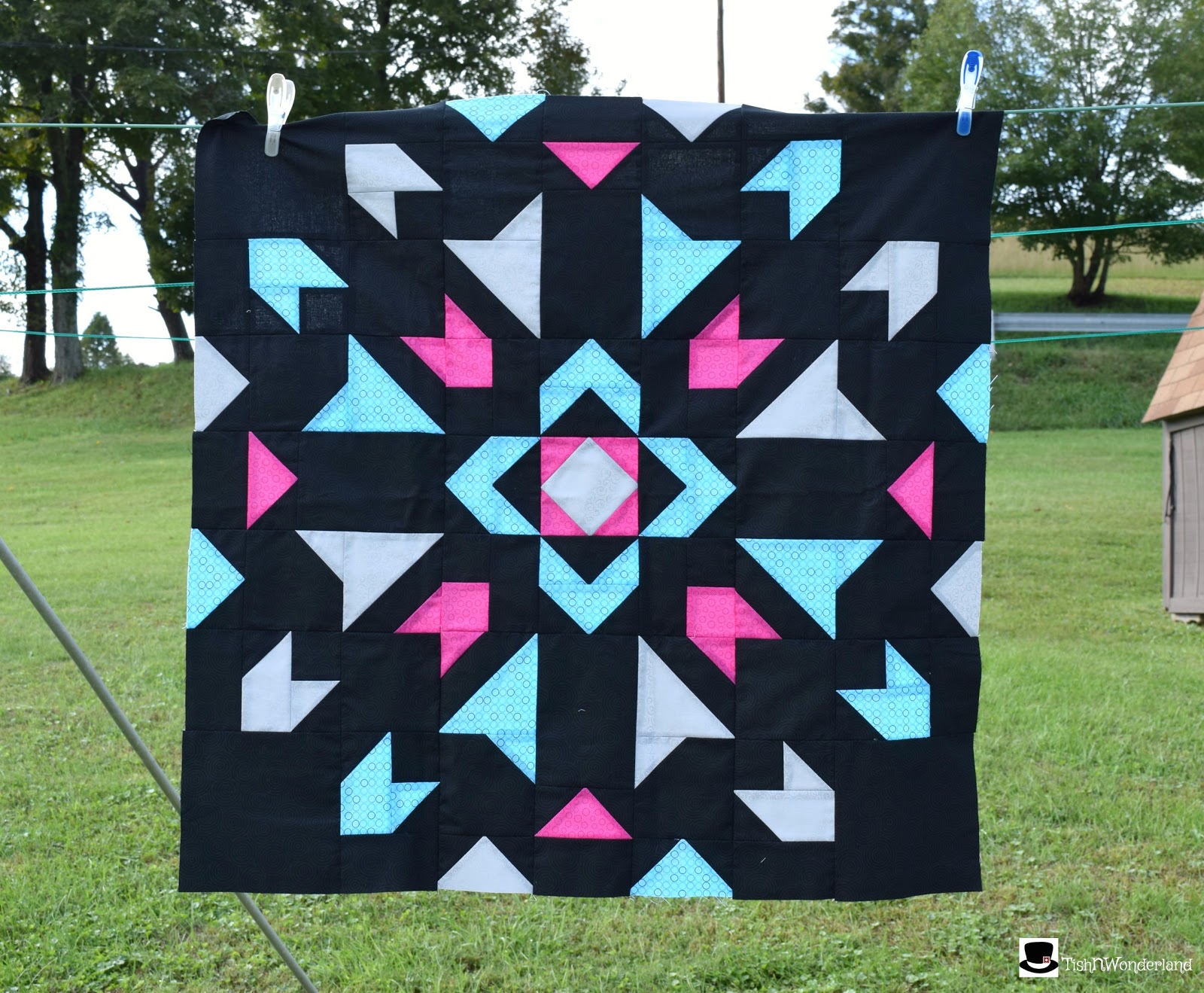 Tish's Adventures in Wonderland: Fireburst Mystery Quilt--The Layout