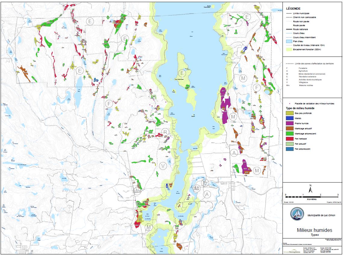 Lac Simon "One Lake - One Chance": Cartograhie des Milieux Humides: Lac ...