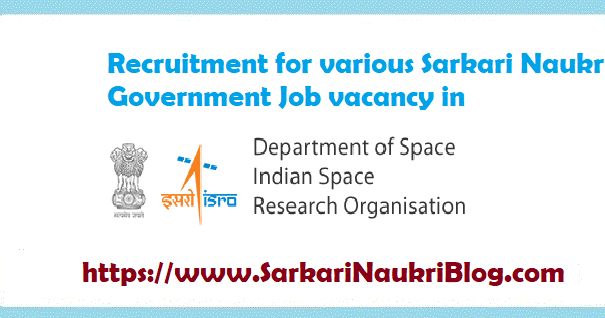 Officer vacancy in ISRO 2018
