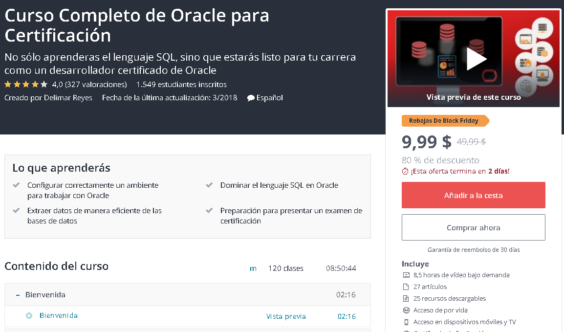 Curso Completo de Oracle para Certificación | Sovos