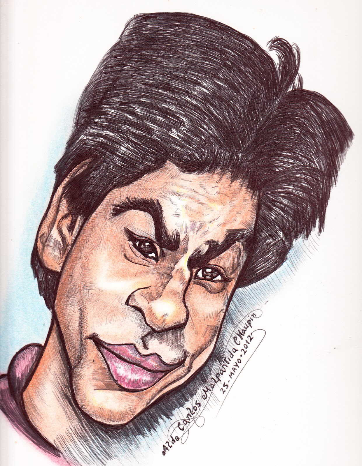 Aldo Dibujo Pintura y Artes: Caricatura de Shah Rukh Khan, el galán de ...