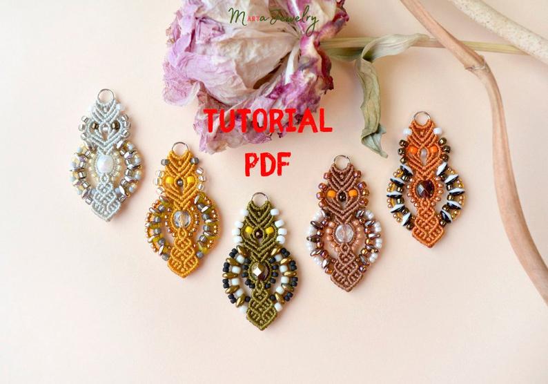 Gemstone Micro-Macrame Jewelry by MartaJewelry / The Beading Gem