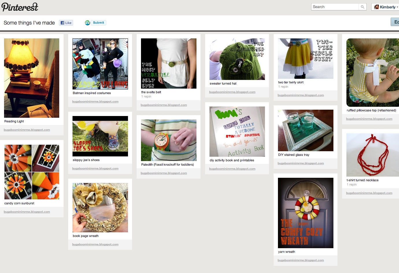 I can also put some of my own stuff up there - stuff I'm proud of and ...