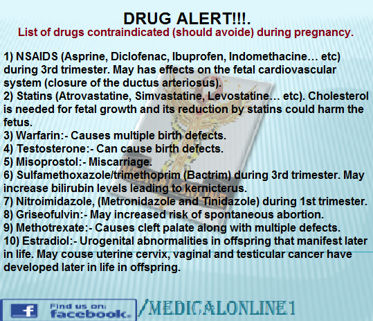 list of drugs contraindicated in pregnancy - Medical-Online