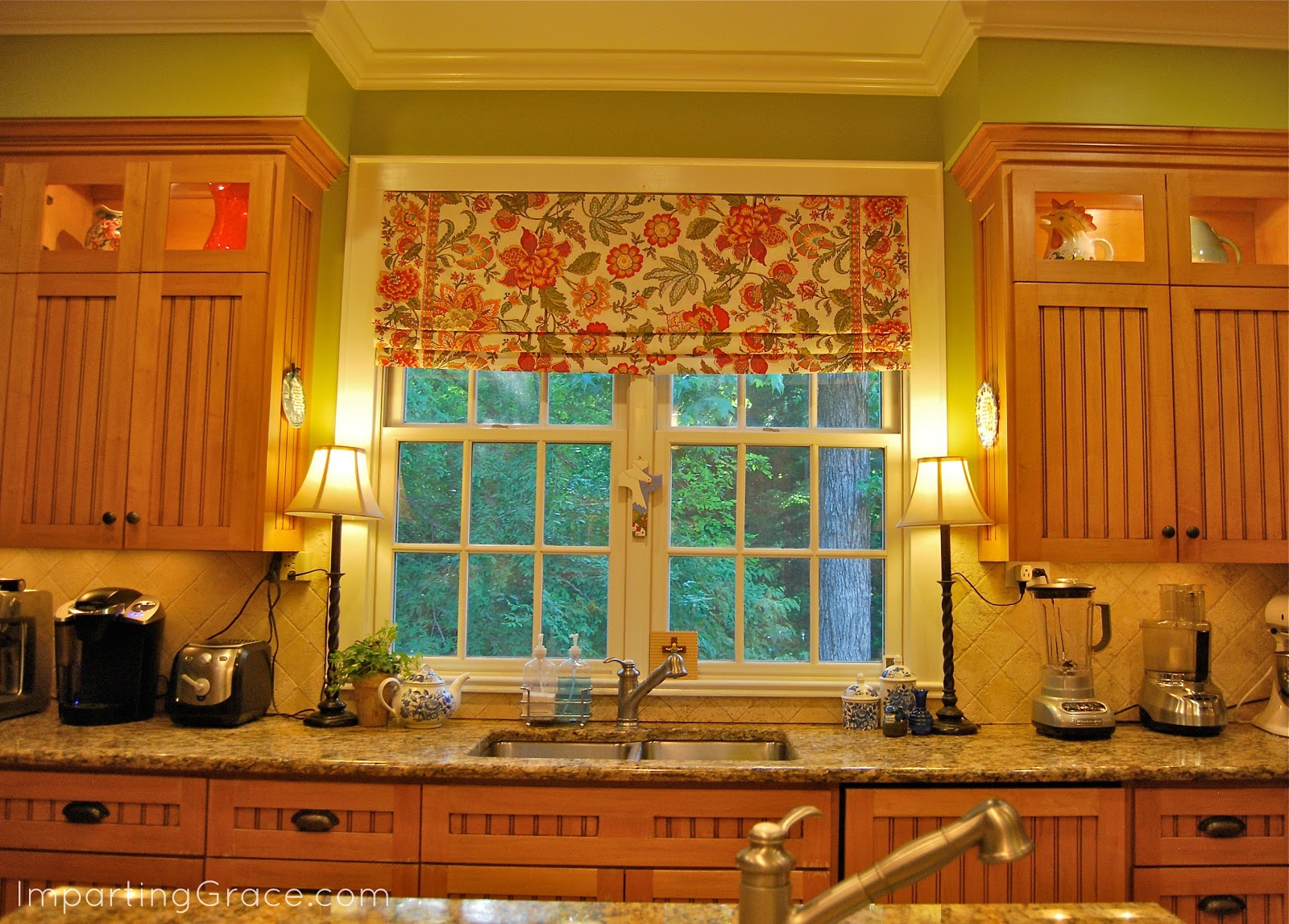 Imparting Grace: Faux Roman shade