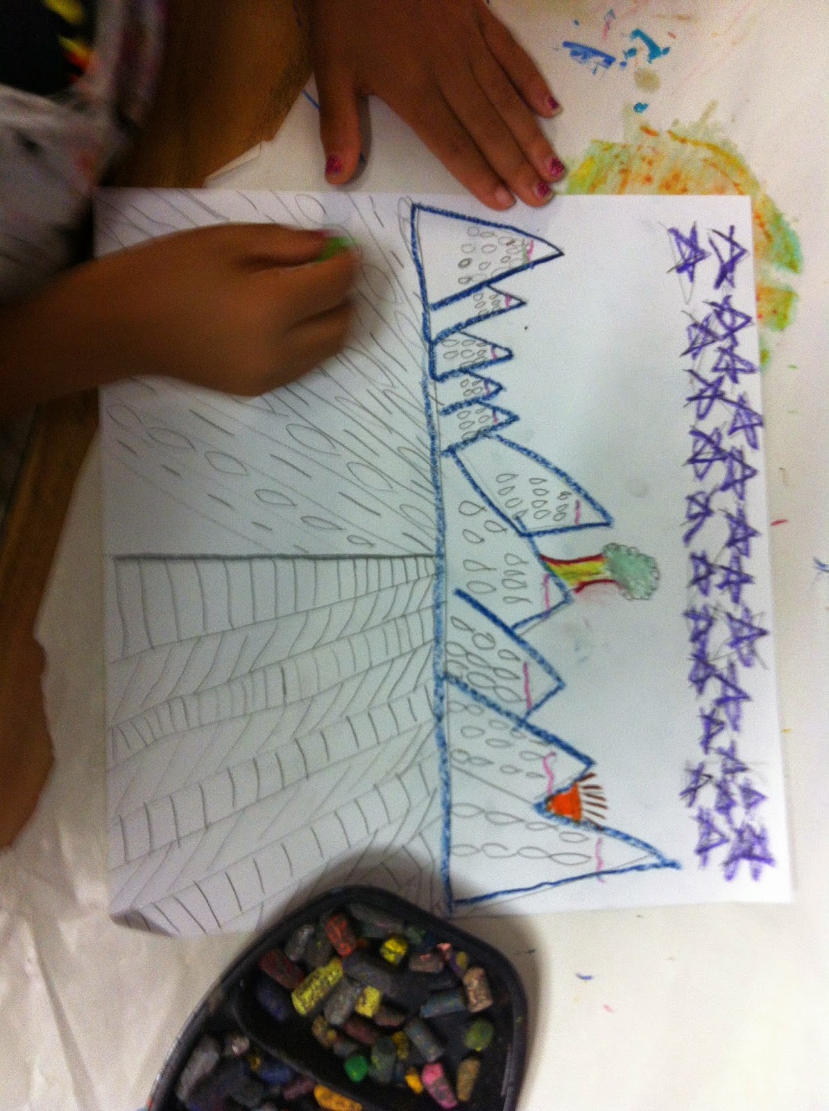 ChumleyScobey Art Room: Watercolor Abstract Landscapes by 1st Grade