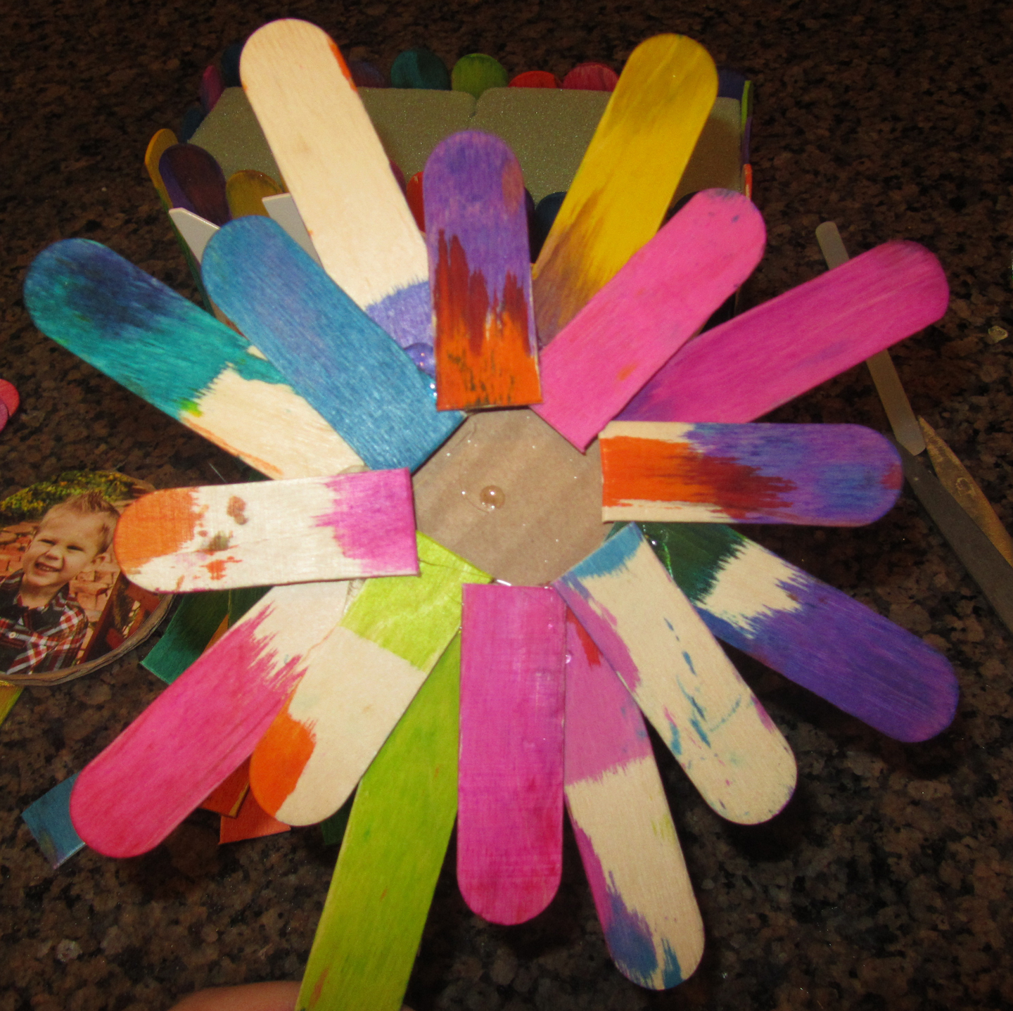 Creatively Quirky at Home: Popsicle Stick Flowers and Flower Box