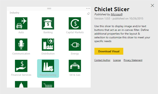 Using Power BI Custom Visualizations