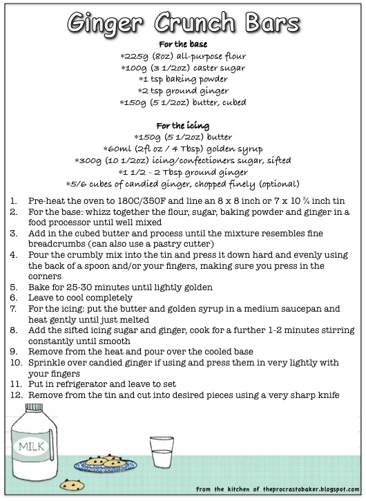 The Procrastobaker: Ginger Crunch Bars