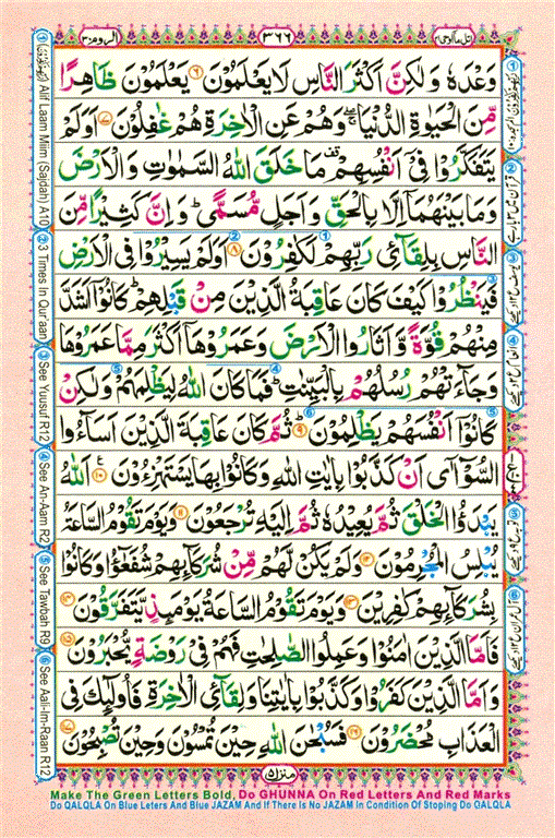 Gateway to Quran: Colour Coded Quran - Para 21