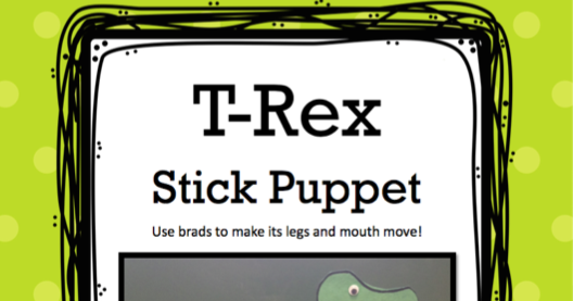 Staablog: T-Rex Dinosaur Stick Puppet: RAWR!