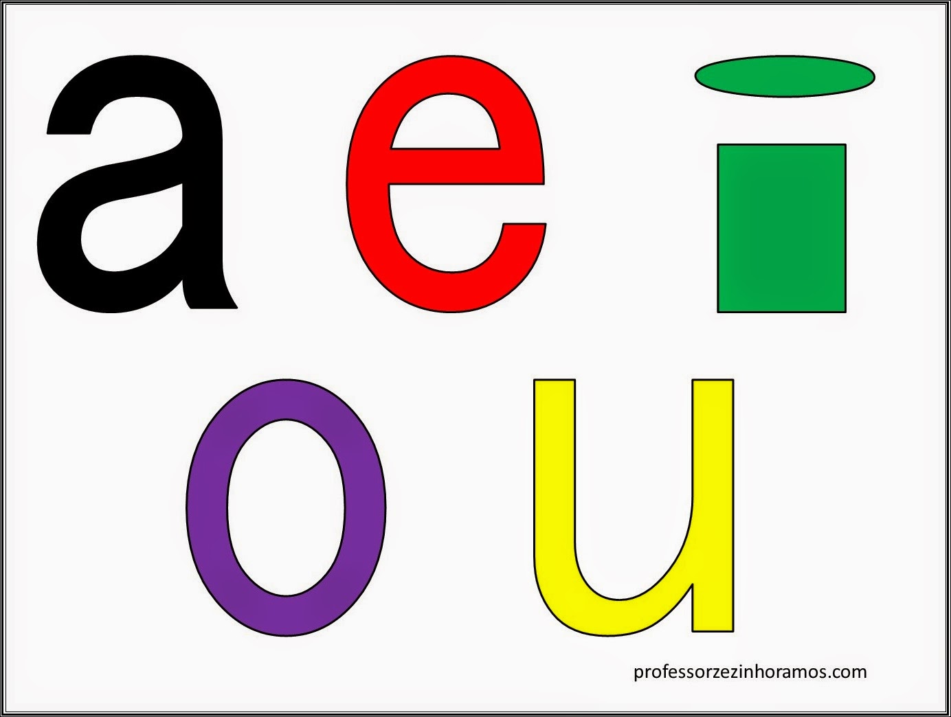 BLOG PROFESSOR ZEZINHO: VOGAIS MINÚSCULOS COLORIDO!