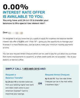 利用AmEx Balance Transfer offer的一个思路 - Dr.Siha专栏 (Canada)