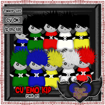 Digital Junque' Emporium: Kims Korner has NEW CU kit "Emo Kids Pack 01"
