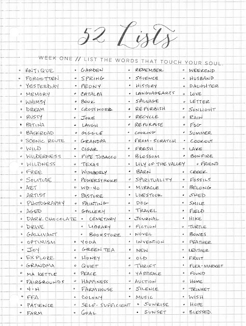 The Gallivanting Girl Blog: 52 Lists: Playing Catch-Up.