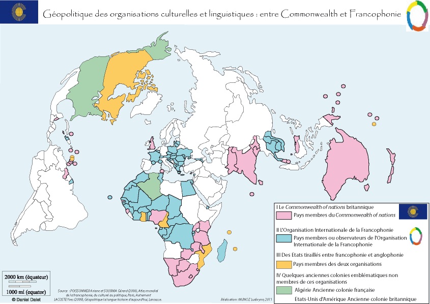 carte interactive du monde francophone