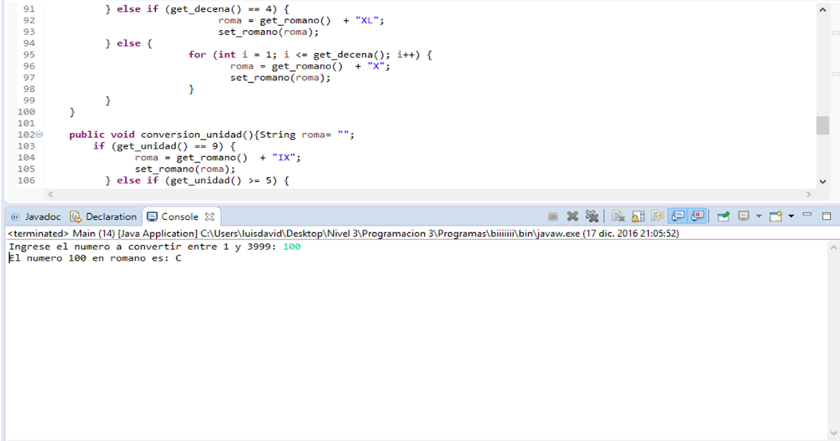 Salvar el semestre con Luis: Conversión de números decimales a romanos en java