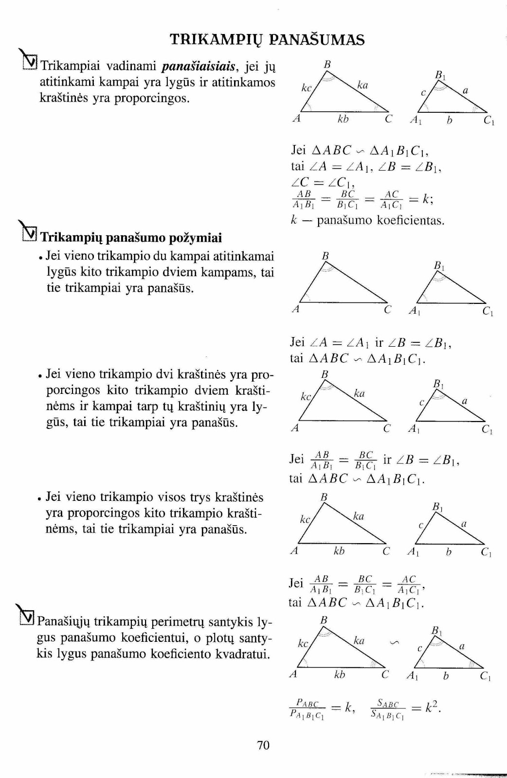 Dešimtokams: Trikampių panašumas
