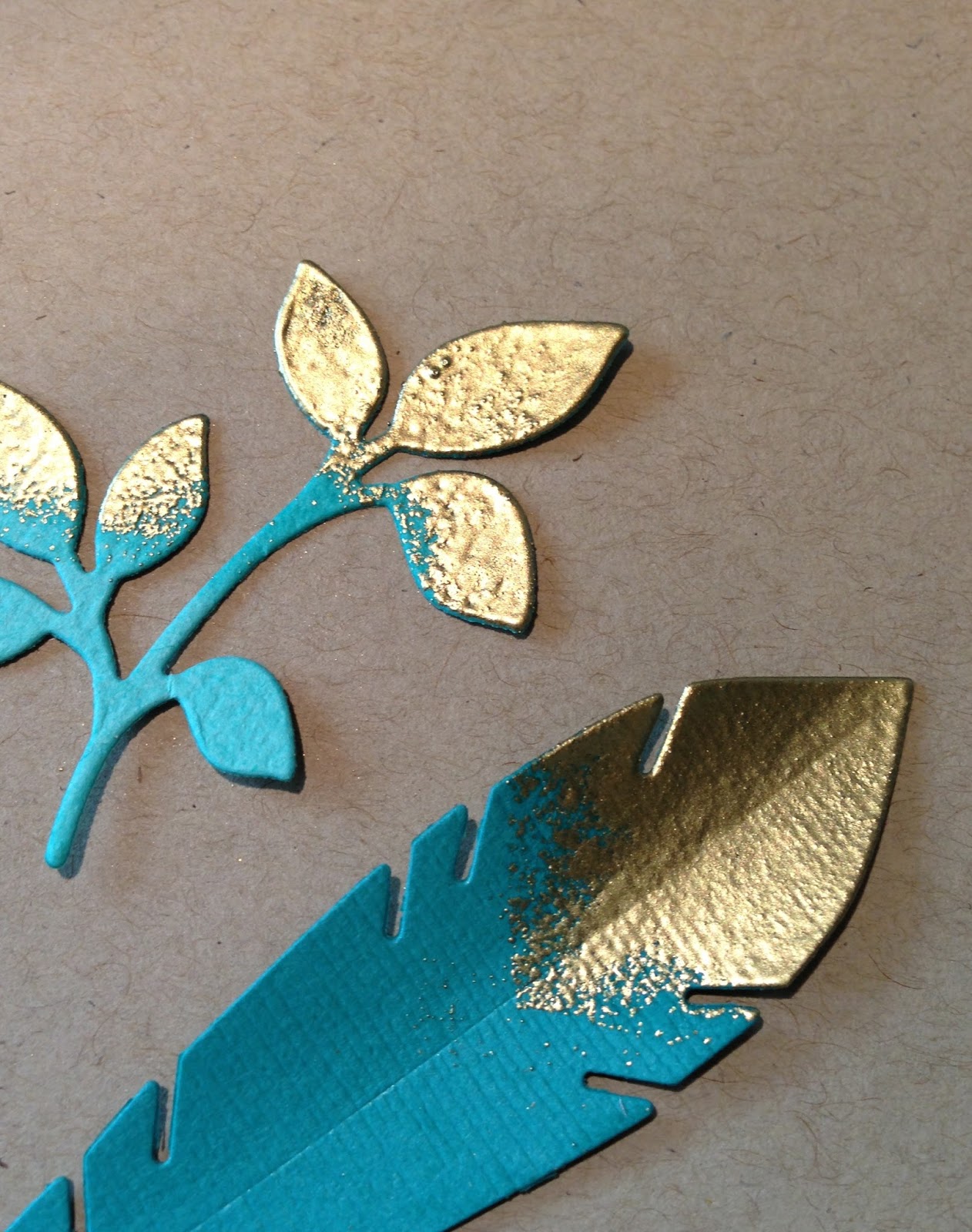 three umbrellas: Gold Tipped Feather Tutorial