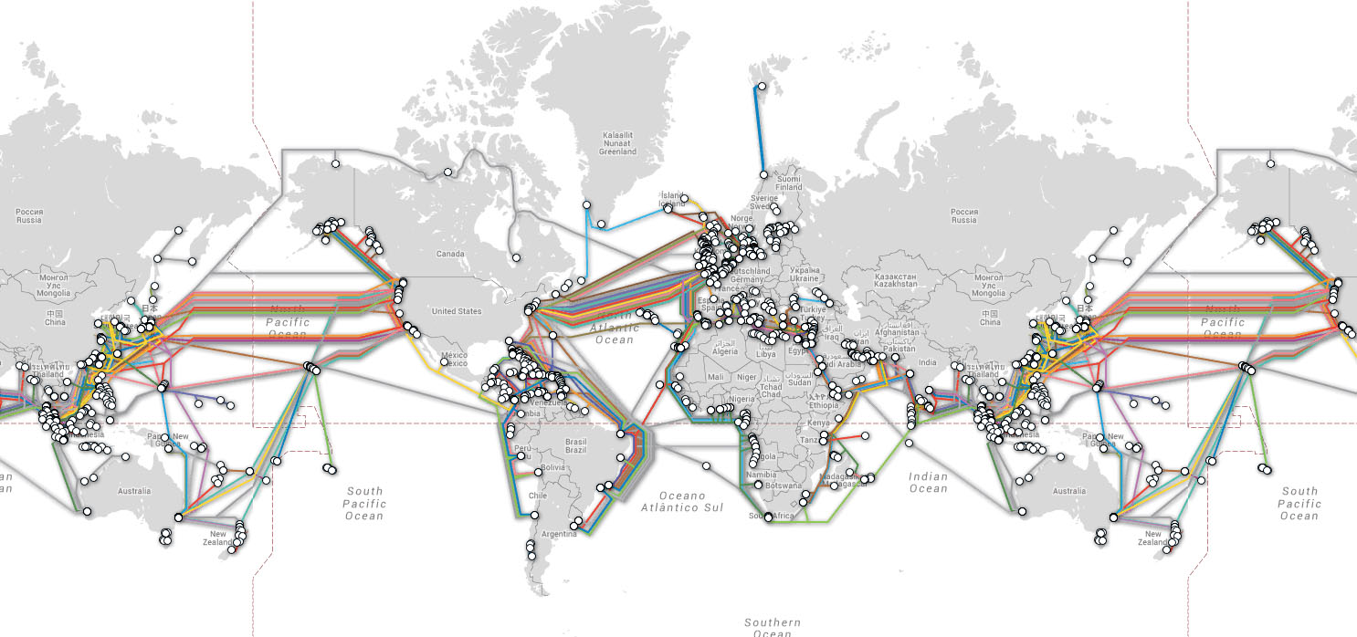Submarine Cable Map, Google te muestra el cableado submarino de ...
