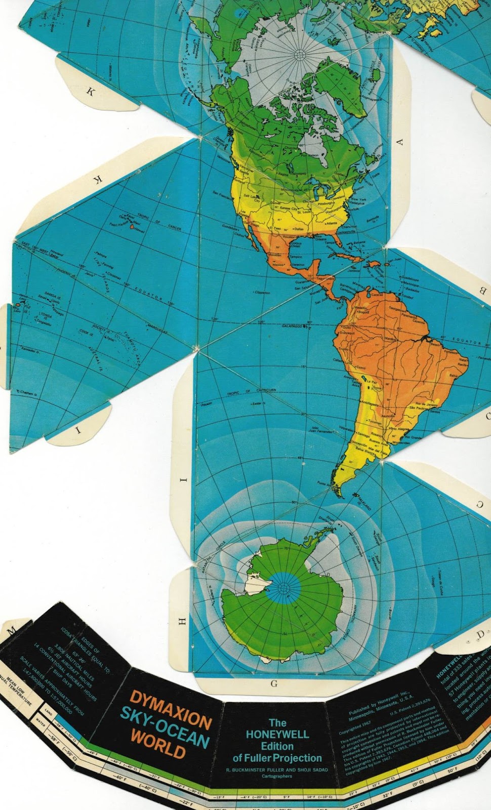 Tom's OSU: Fold-up cardboard dymaxion globe Honeywell Fuller Projection ...