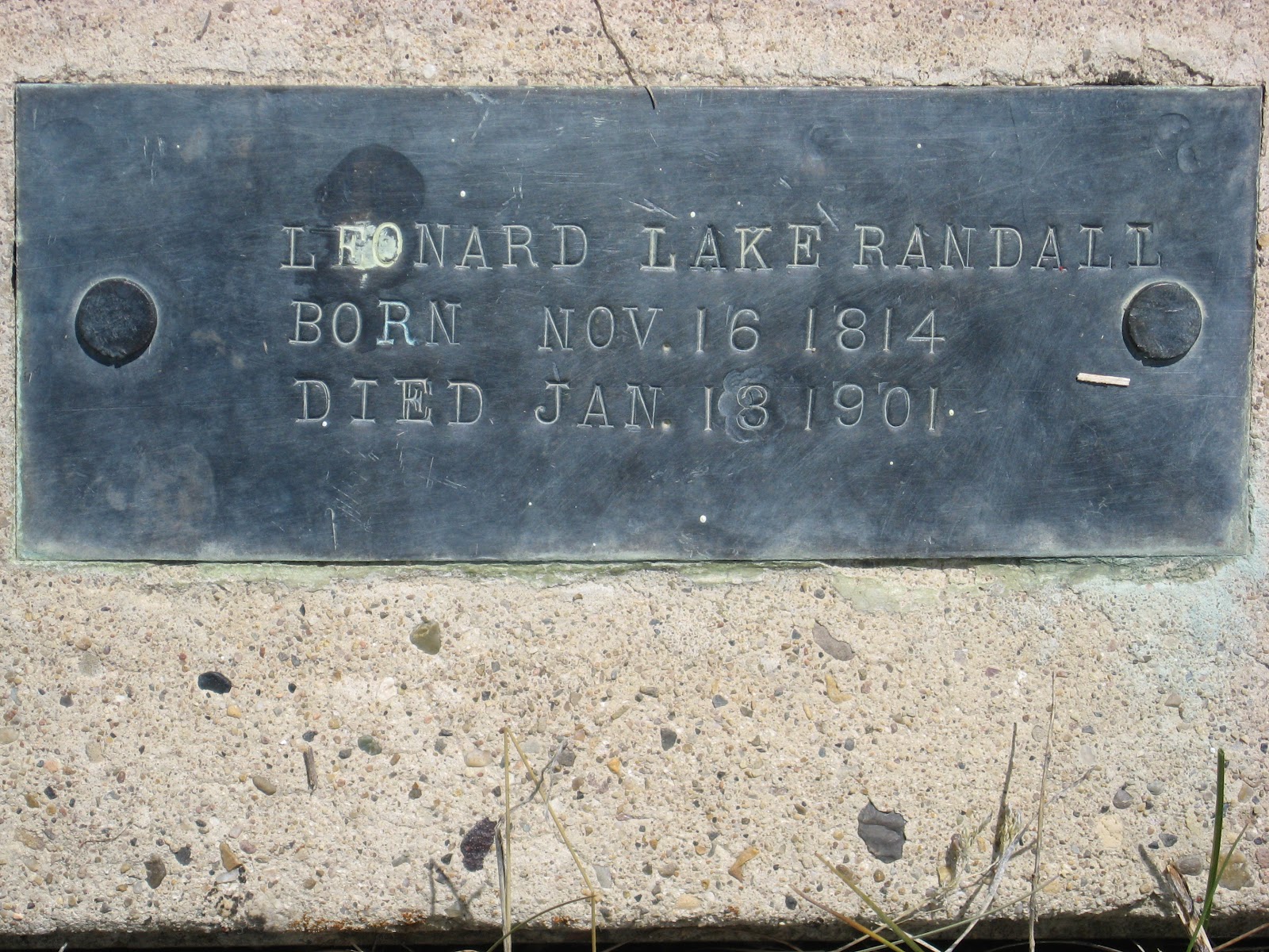 People from the Past: Leonard Lake Randall