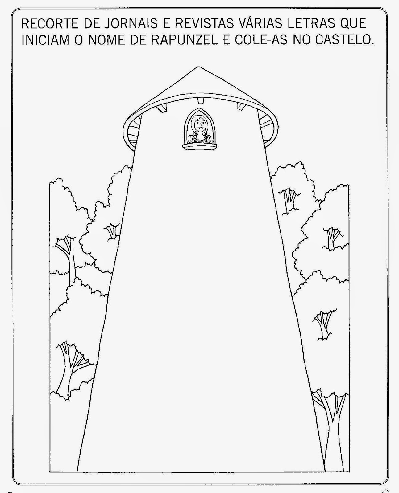 Castelo Da Rapunzel Para Imprimir - RETOEDU