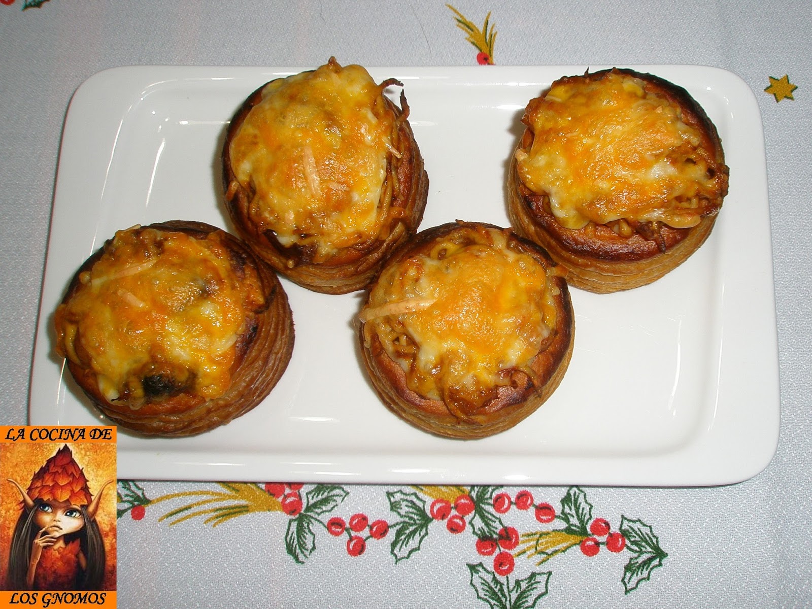 LA COCINA DE LOS GNOMOS: VOLOVAN RELLENOS DE MARISCO GRATINADOS