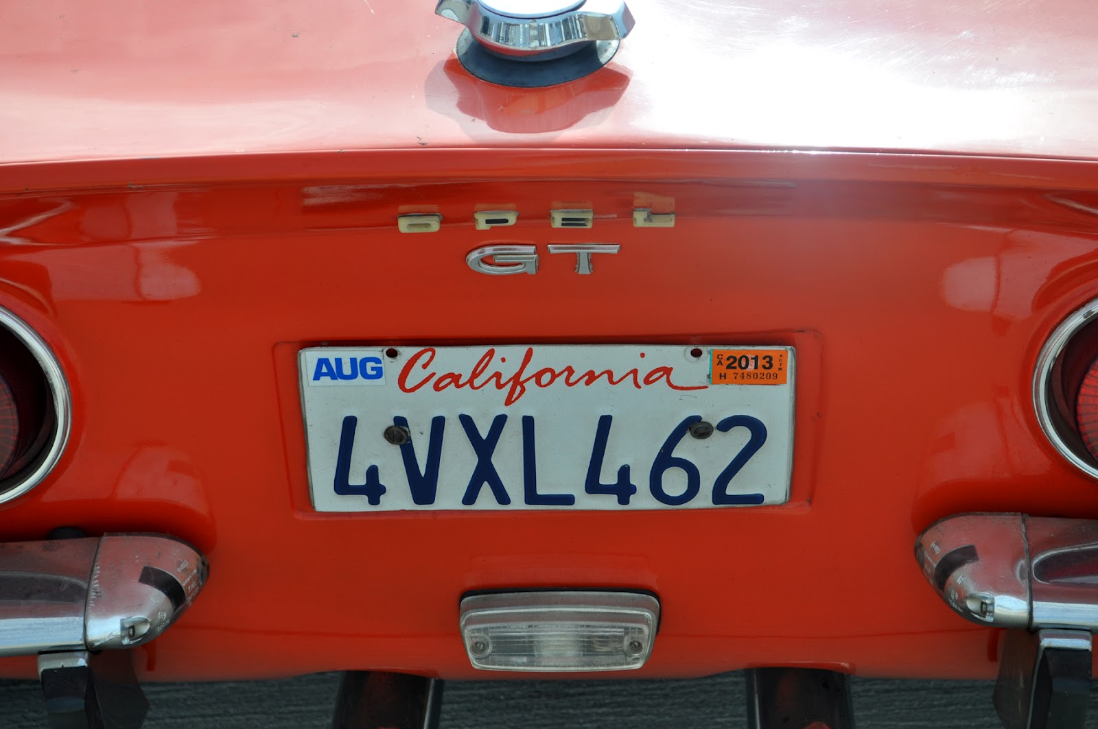 Just A Car Guy: Opel GT with customized license plates to accommodate ...