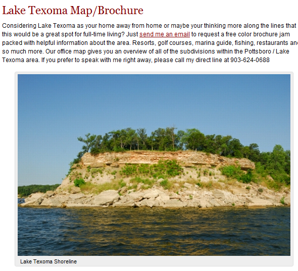 Lake Texoma Map and Brochure