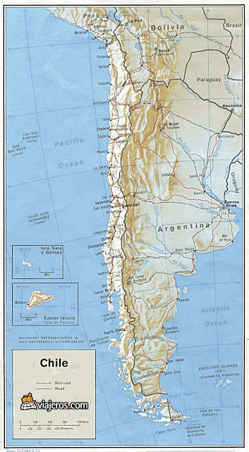 Mapa de chile detallado