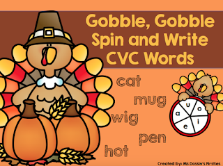 Thanksgiving Freebie Round-Up for K-1 Work Stations - Literacy Without ...