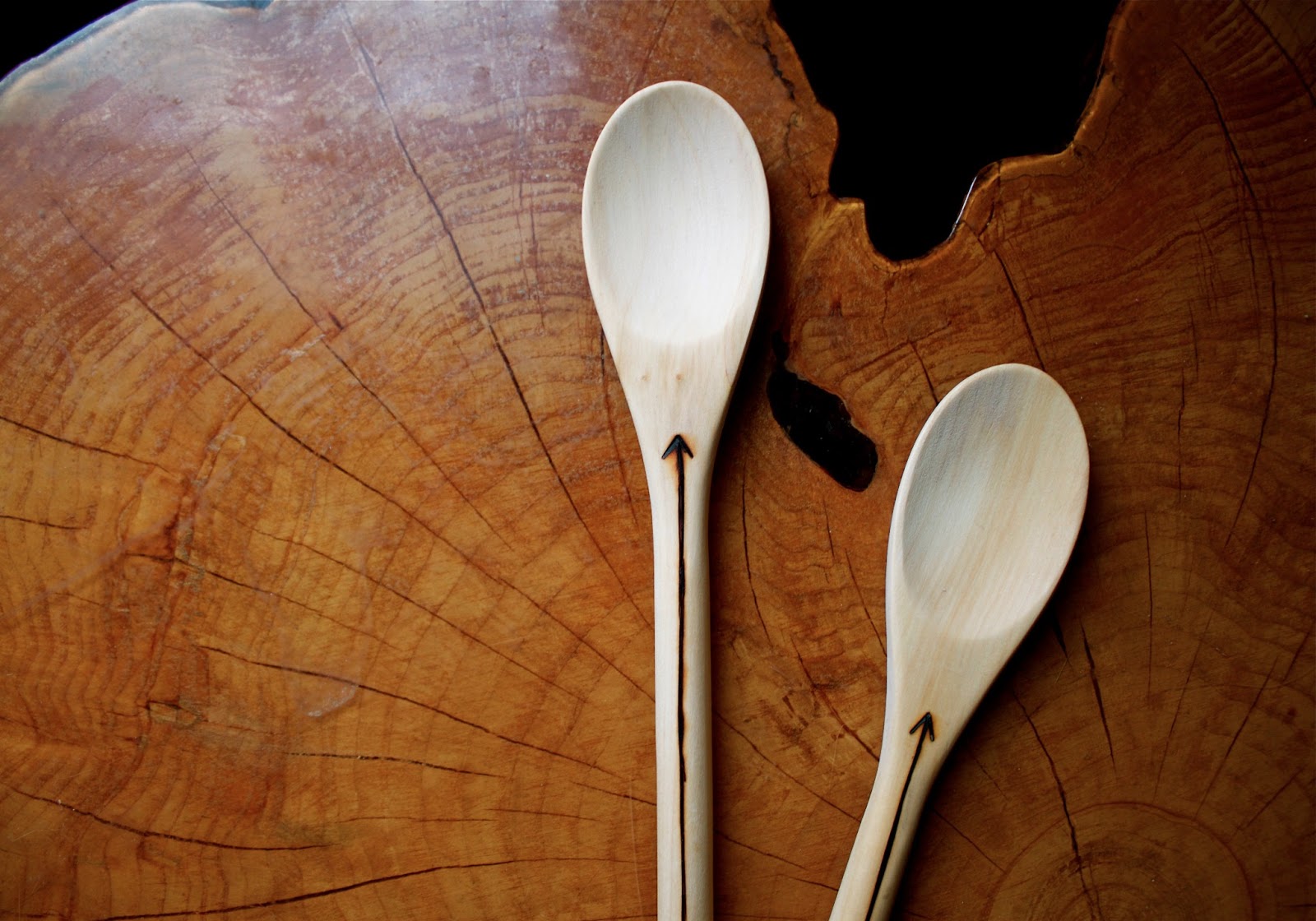 on my honor...: Wood burned spoons