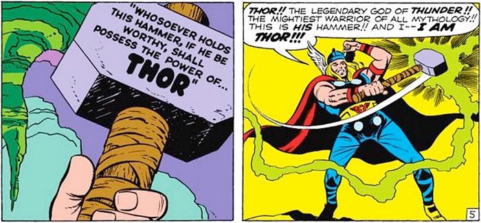 The Four Color Media Monitor: Thor's hammer inscription changed for the ...