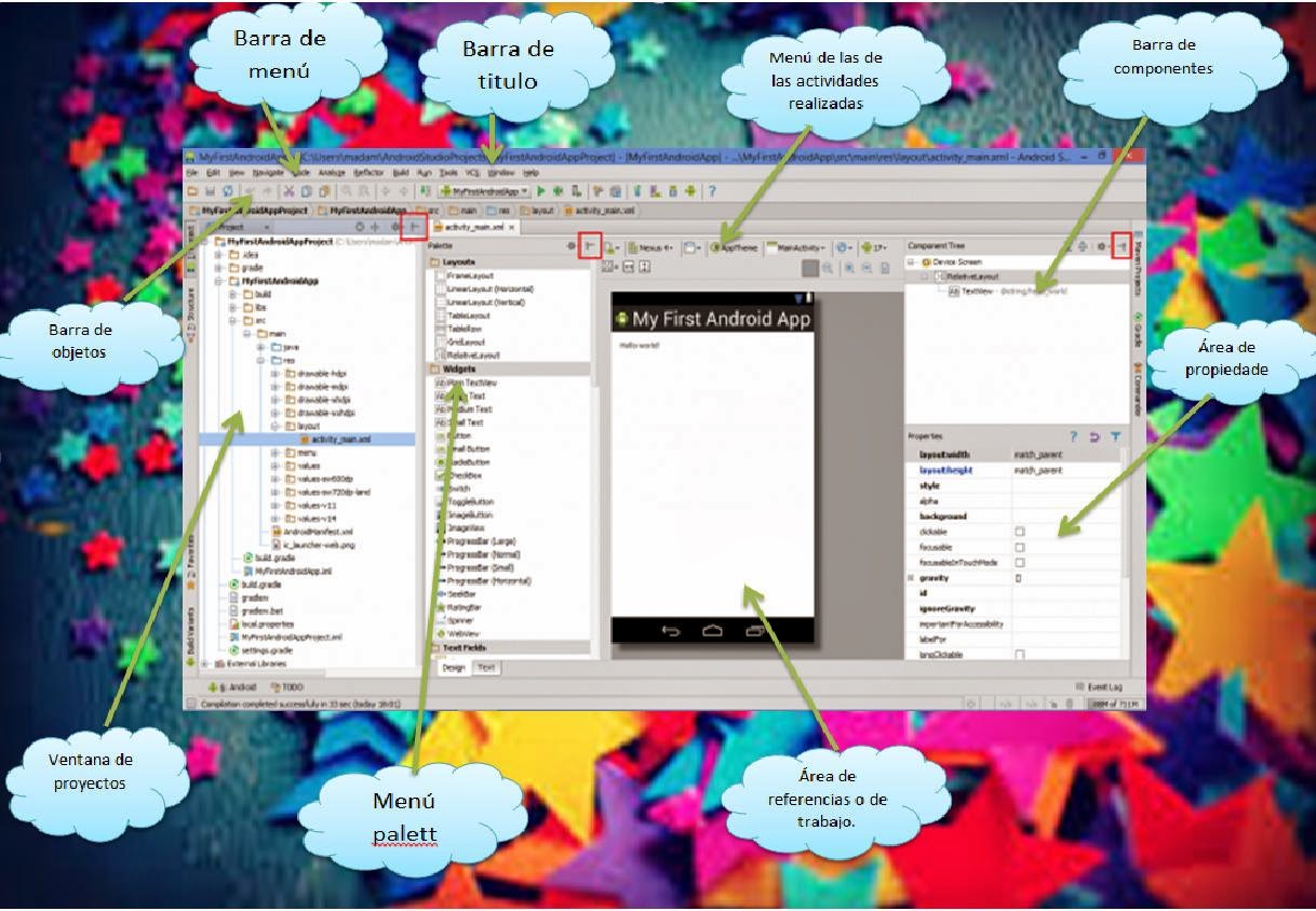 Desarrollo de Aplicaciones Movil: INTERFAZ DE STUDIO ANDROID