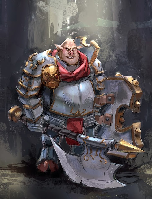 some art stuffs: pig man doodle