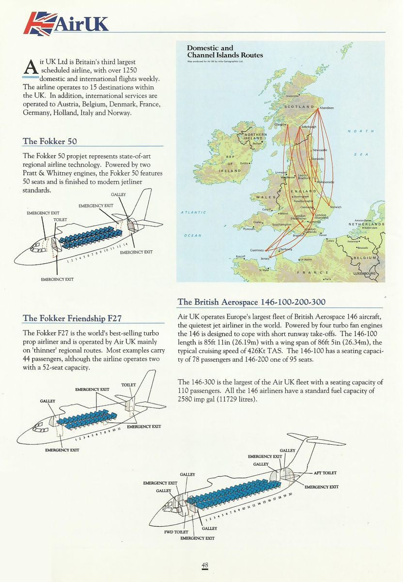 Airline memorabilia: Air UK (1996)
