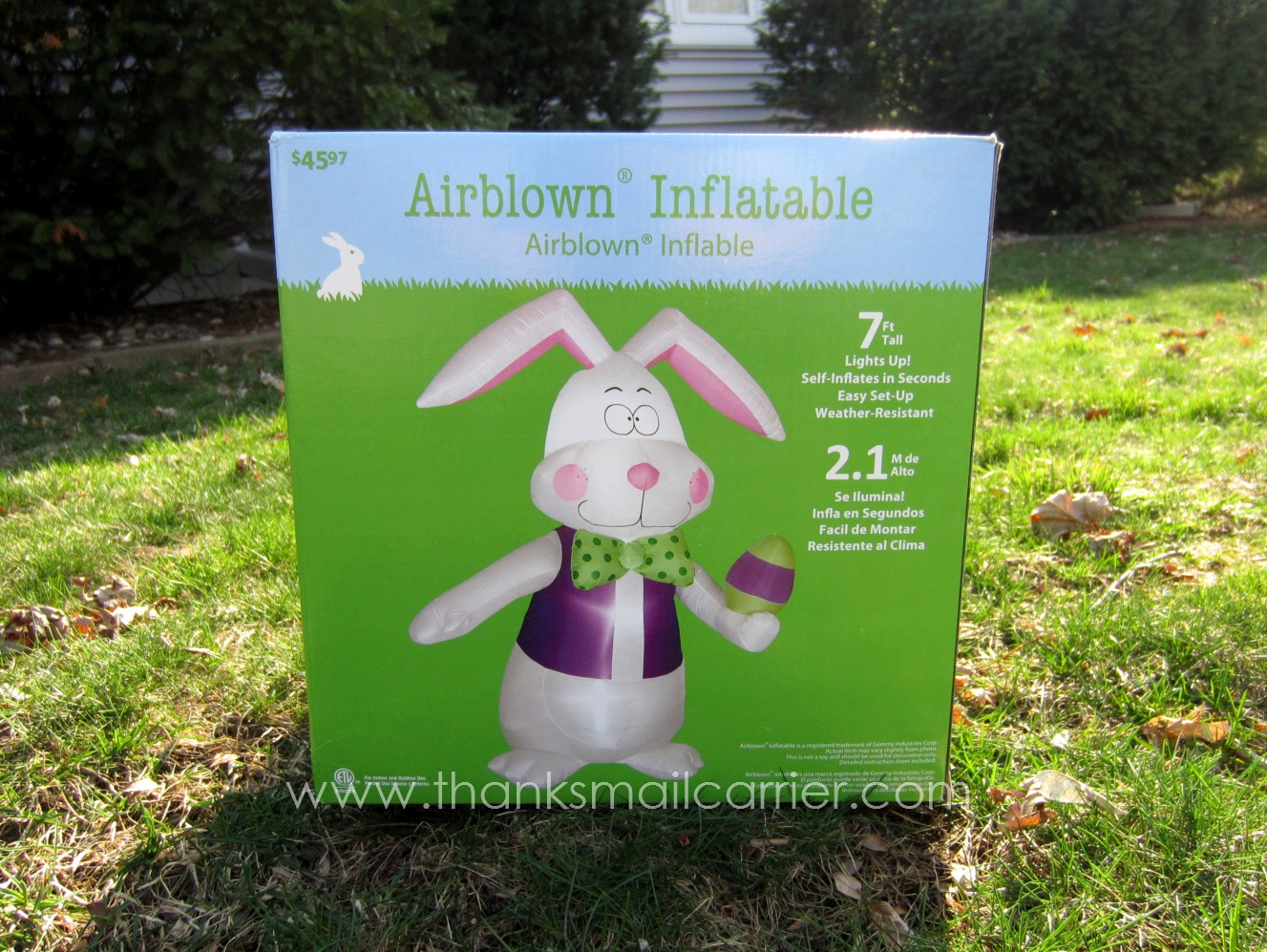 Thanks, Mail Carrier | Gemmy Airblown Inflatable Easter Bunny {Review ...