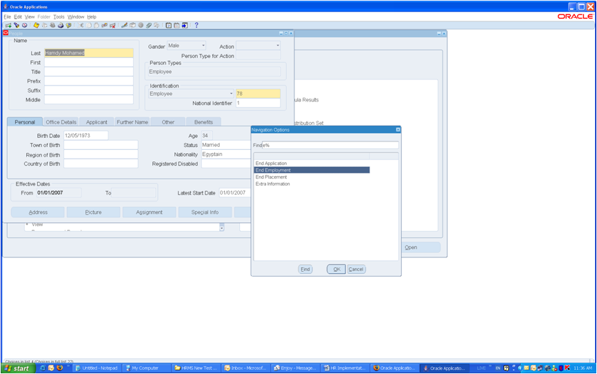 Oracle Apps Hrms To Terminate An Employee End Employment In Oracle Hrms
