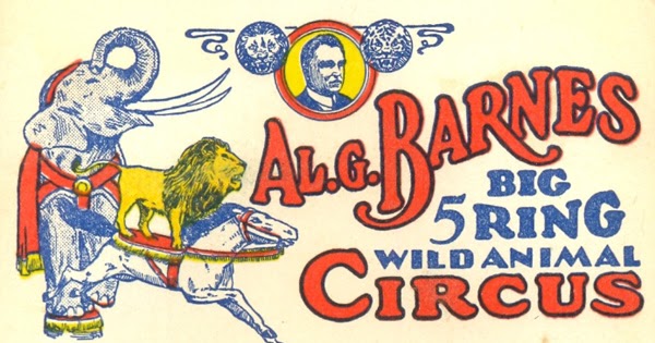 Circus -Collection: Al.G. Barnes circus 1934, official route card