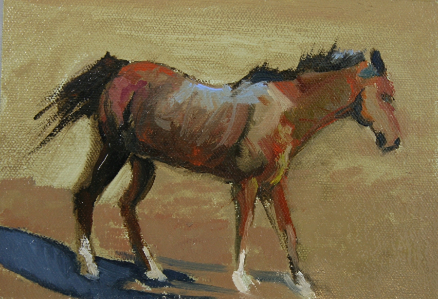 Susan Fowler Fine Art: Impressionist Equine Oil Painting “Brown ...