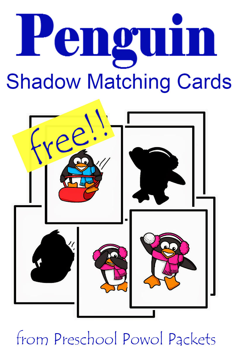 {FREE} Penguin Preschool Shadow Matching Cards | Preschool Powol Packets {FREE} Penguin Preschool Shadow Matching Cards | Preschool Powol Packets
