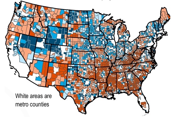 The Rural Blog: Few rural counties have incomes above U.S. median