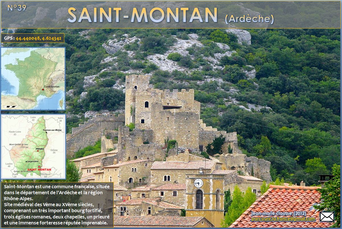 Parcourir la France: 39 - SAINT MONTAN. (Ardèche -07-)