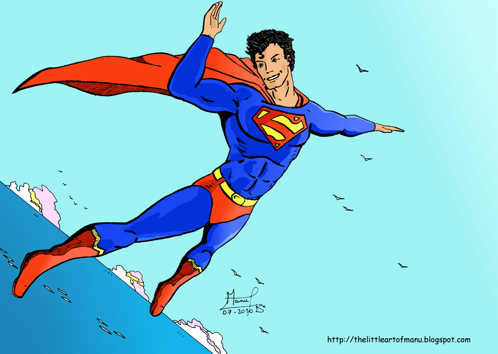 The Little Art of Manu: Superman !!!! - Color