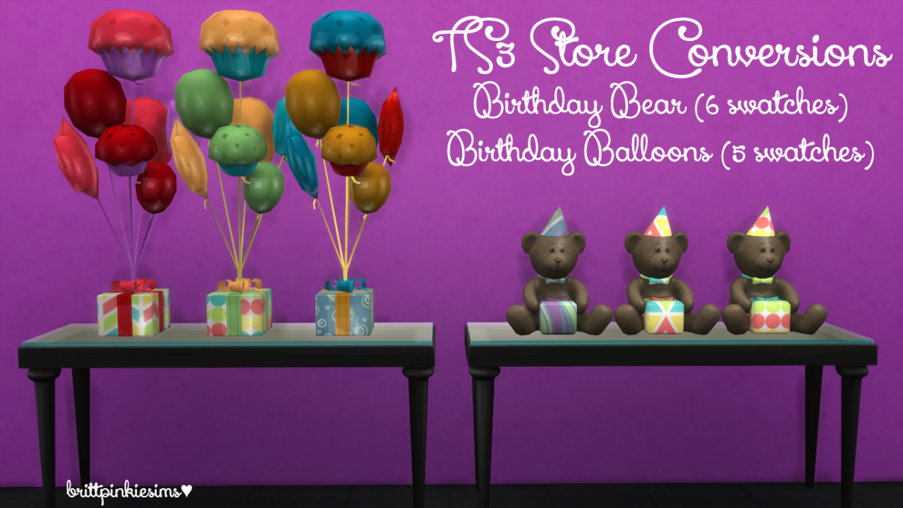 The Sims 4: Birthday Party Set ~ Nathys Sims