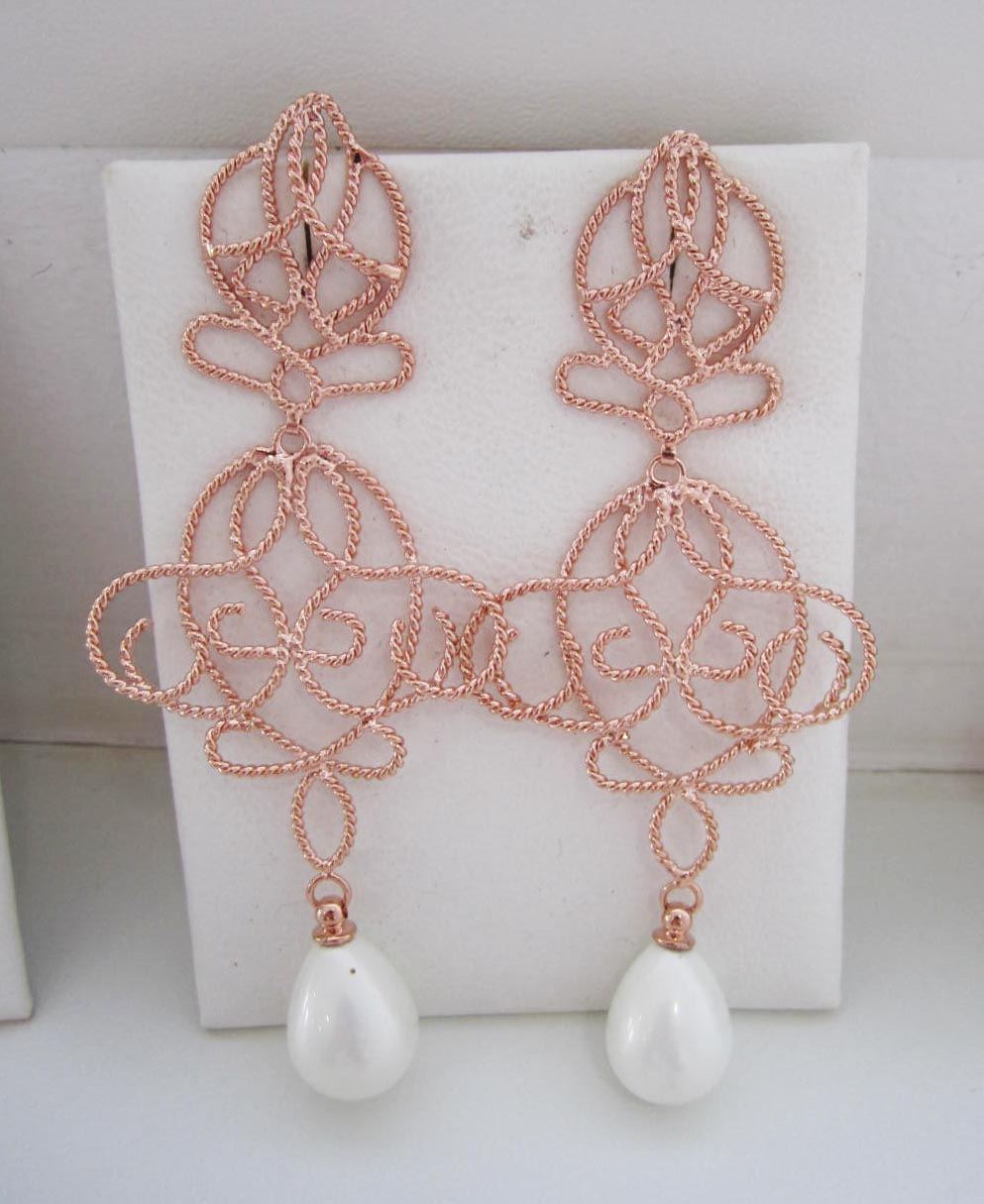 Espaço RS: Brincos em ouro rosa...