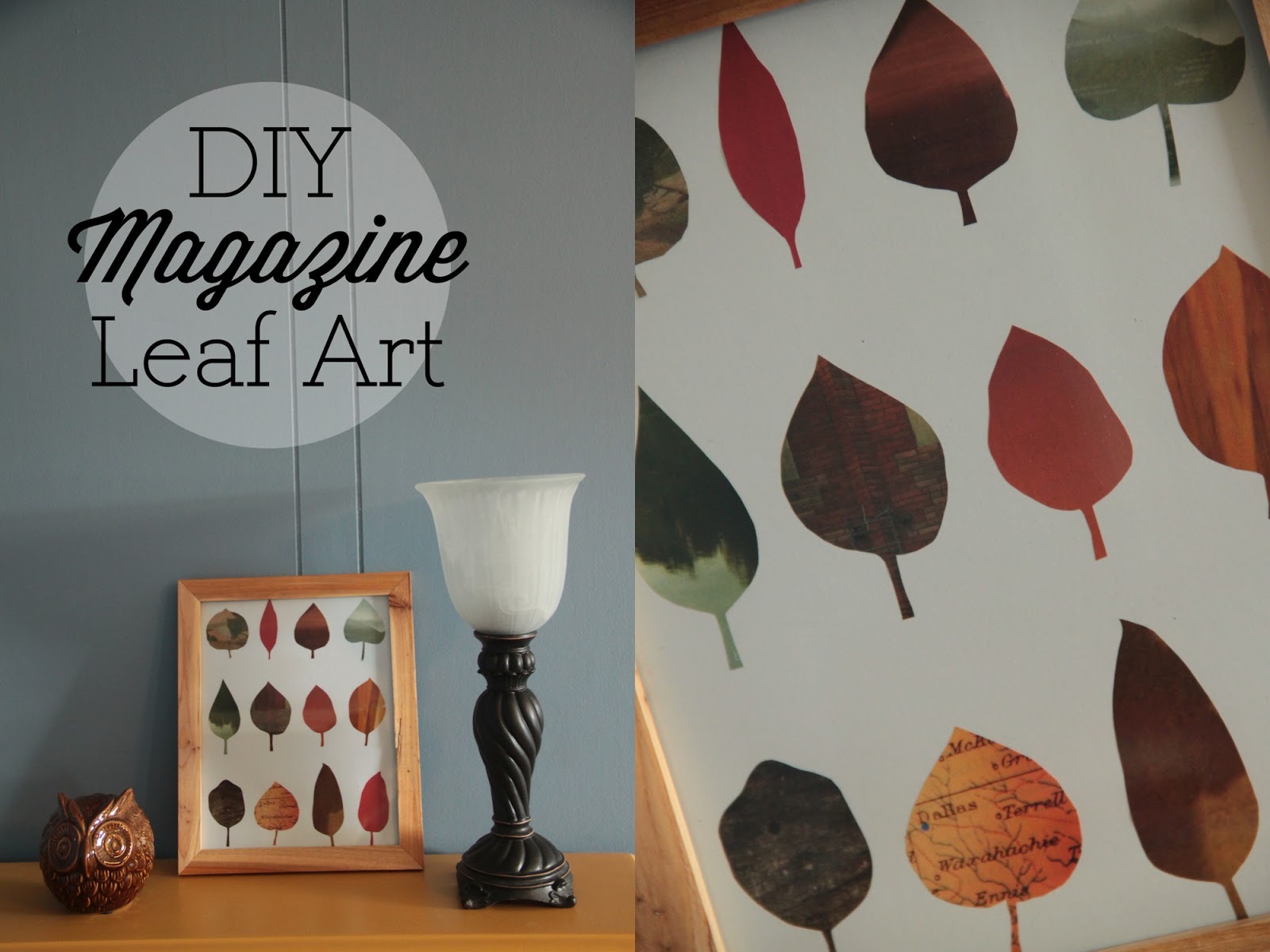 simple Serendipities: DIY Magazine Leaf Art